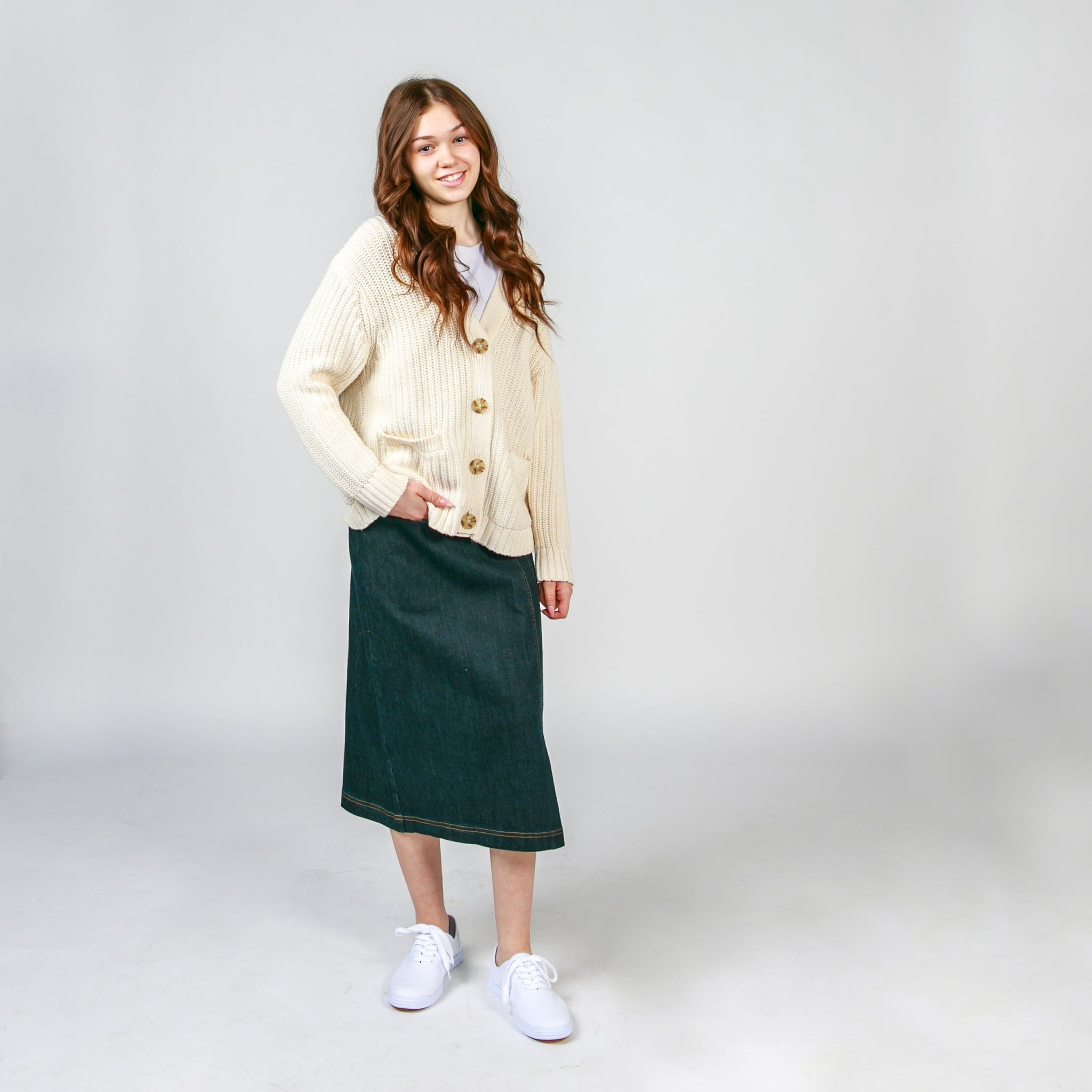 Annie Dark Denim Skirt – newCreation Apparel