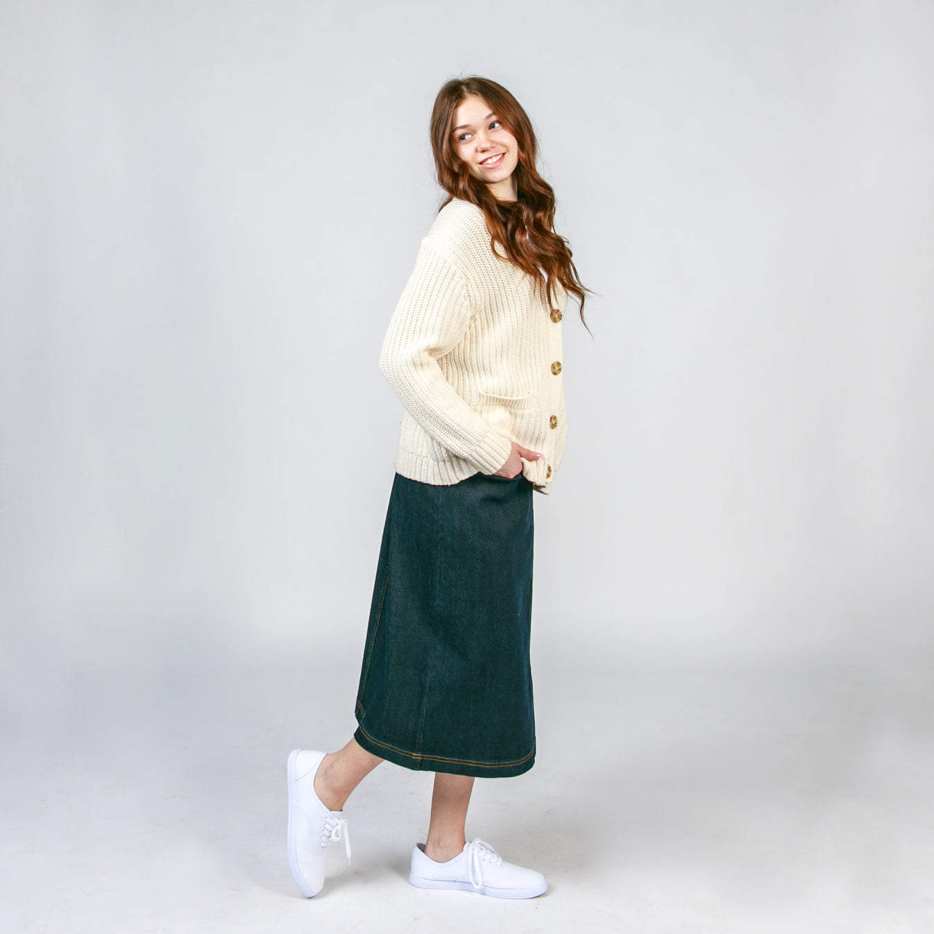 Annie Dark Denim Skirt – newCreation Apparel